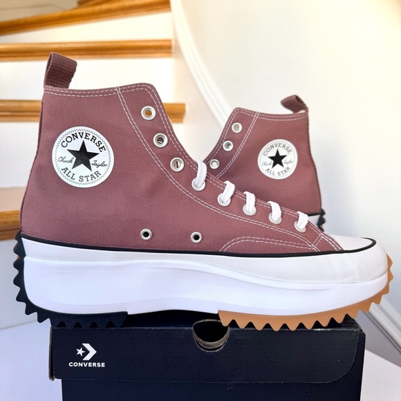 Converse | Shoes | Nwt Converse Run Star Hike Platform Saddle Red High ...